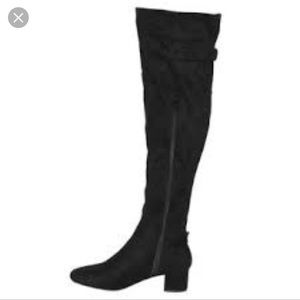 Beston | Shoes | Beston New Grey Faux Suede Over The Knee Boots | Poshmark